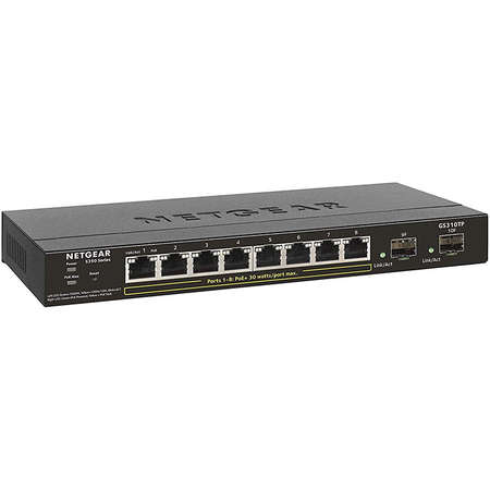 Switch NetGear GS310TP-100EUS S350 Smart 8-Port PoE+ 2 x SFP Gigabit ...