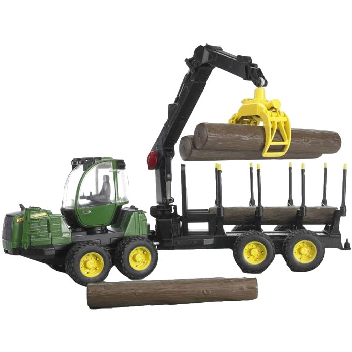 Macheta BRUDER Tractor Forestier John Deere 1210E scara 1:16 Verde ...