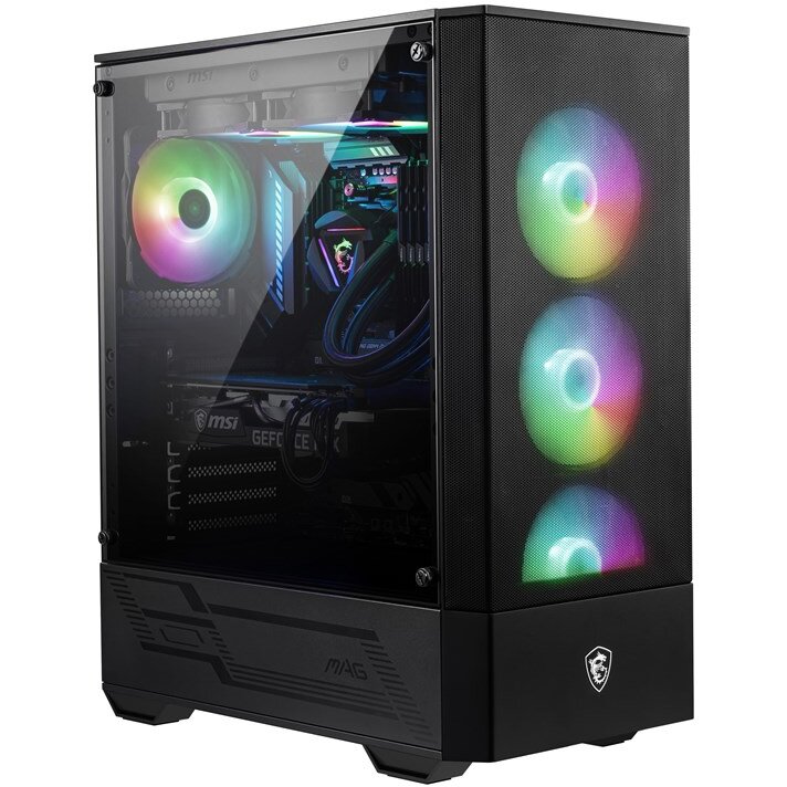 Carcasa PC Gaming MSI MAG FORGE 111R Mid Tower Negru ITGalaxy.ro