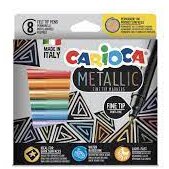 Carioci In Culori Metalice Carioca Varf Subtire 8 Set ITGalaxy.ro