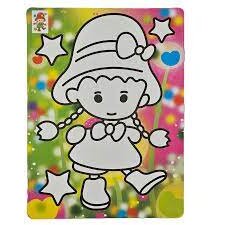 Desene Cu Nisip Colorat OEM 9 Culori Model Fetita Cu Codite ITGalaxy.ro