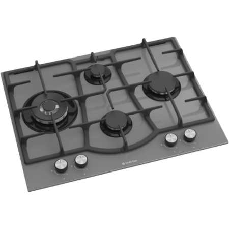 Plita Gaz Incorporabila Studio Casa legance Grey 70cm 4 Arzatoare Wok ...