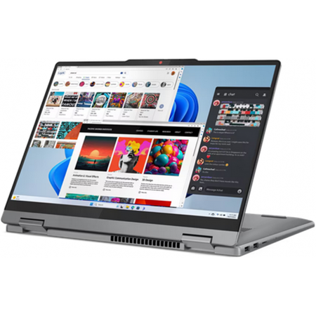 Laptop 2in1 Lenovo IdeaPad 5 WUXGA 14 inch AMD Ryzen 7 8845HS 16GB 1TB SSD Free Dos Luna Grey ...