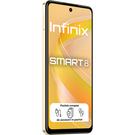 Telefon mobil INFINIX X6525 SMART 8 Conexiune 4G Ecran 6.56inch Octa ...