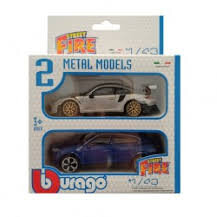Set 2 Machete Masini BBURAGO 1:43 Street Fire Porche 911 GT2 RS Gri ...