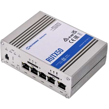 Router wireless TELTONIKA RUTX50 5G Wi-Fi 5 Dual SIM 5x RJ45 1000Mb/s ...