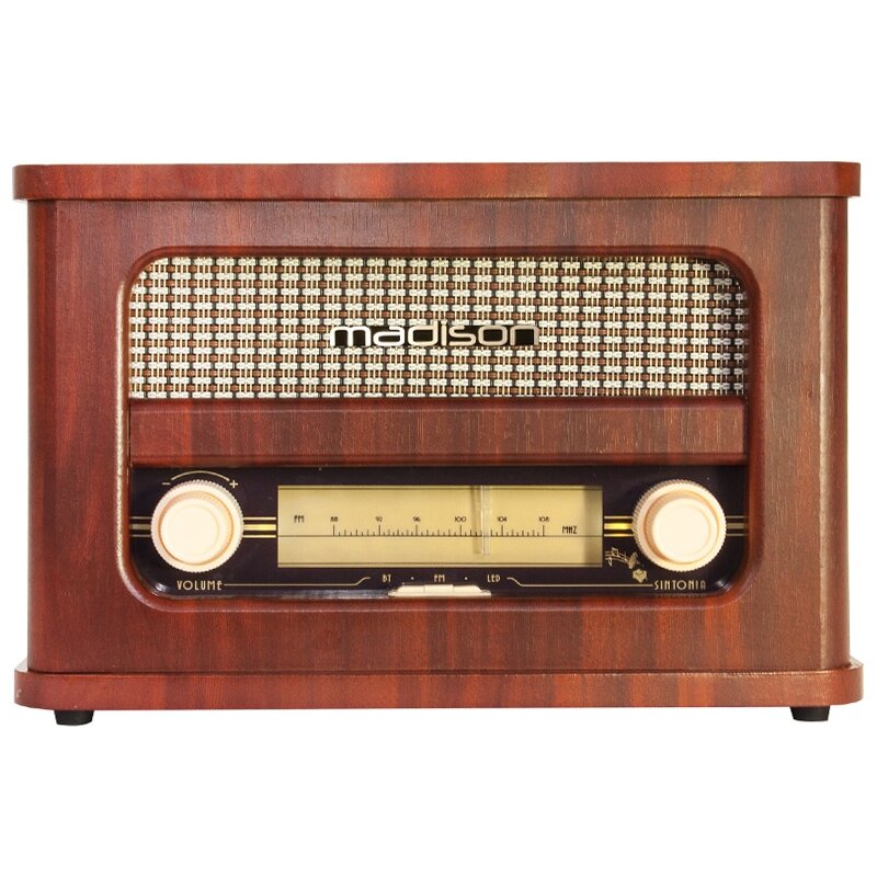 Radio Madison Retro FM Cu Acumulator Bluetooth Maro ITGalaxy.ro