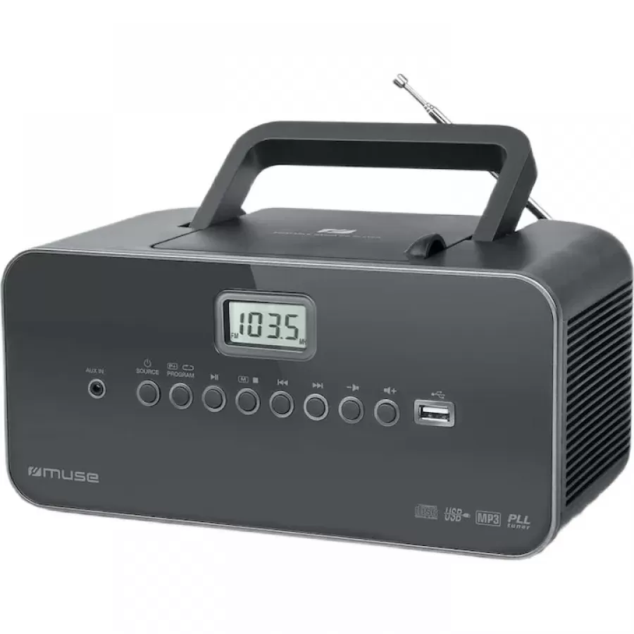 Radio Portabil MUSE M-28 DG Cd/Mp3 Player Cu Usb Negru ITGalaxy.ro
