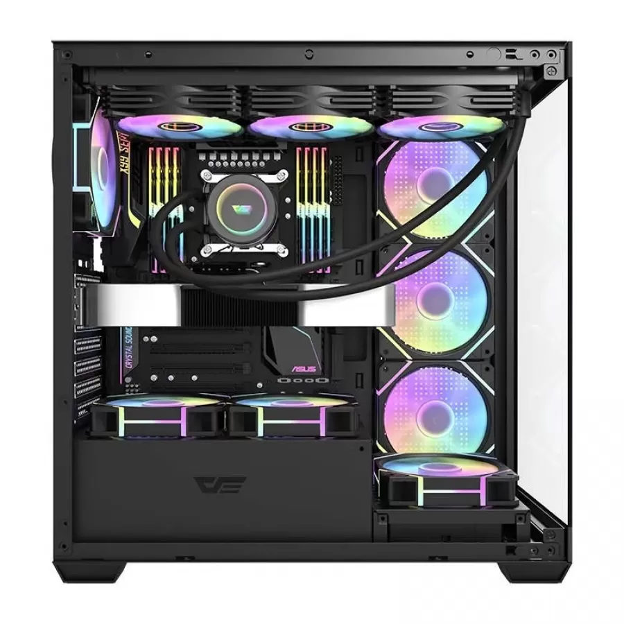 Carcasa Pc darkFlash DS900 7 Ventilatoare ARGB Negru ITGalaxy.ro