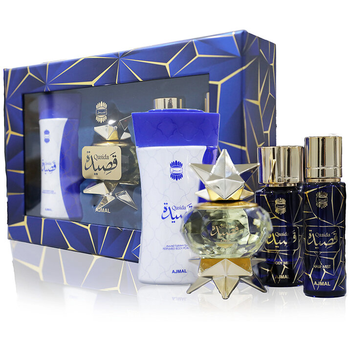 Pachet Ajmal Qasida EDP 60ml + Pudra Corp 80gr + Bodyspray50 ml ...