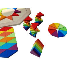 Joc Puzzle Din Lemn MicoStore Octagon Curcubeu Mozaic 72 Piese ...