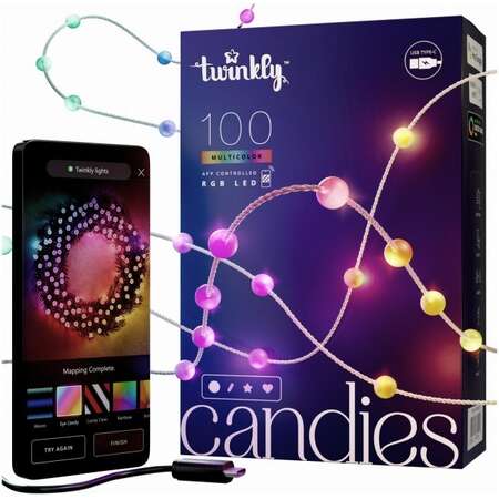 Instalatie Luminoasa de Craciun twinkly Candies TWKP100RGB-T Dimabila ...