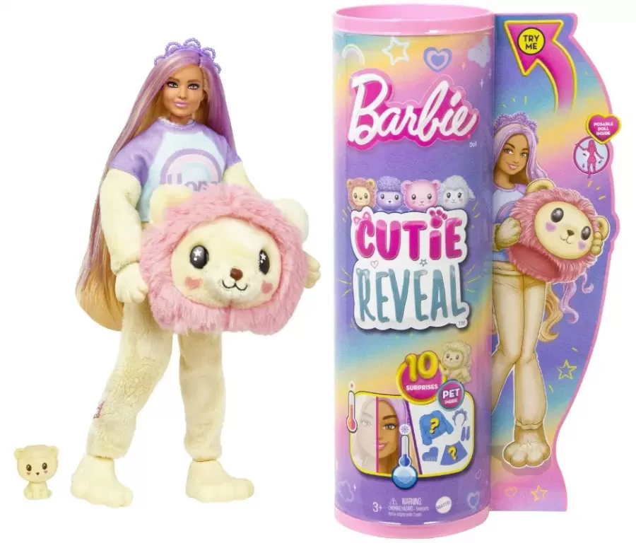 Papusa Barbie Mattel Interactive Cute Reveal Costum De Leu ITGalaxy.ro