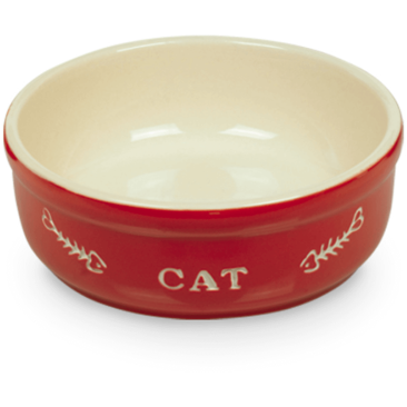 Castron Pisici Nobby Ceramic 250Ml Rosu ITGalaxy.ro