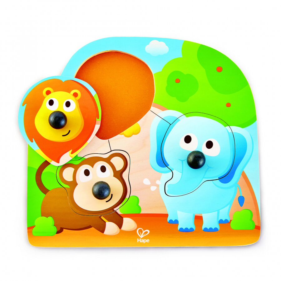 Puzzle HAPE Animale din Jungla cu nas mare ITGalaxy.ro