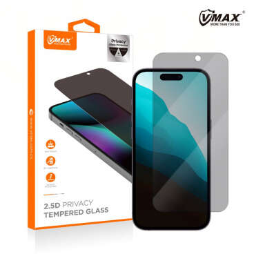 Folie Protectie Vmax Privacy Apple iPhone 16 Pro Sticla Securizata Full Glue 2.5D ITGalaxy.ro