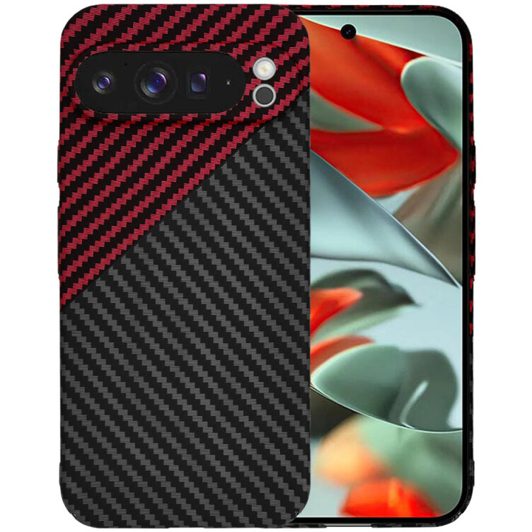 Husa Techsuit pentru Google Pixel 9 Pro XL Neagra Rosie ITGalaxy.ro