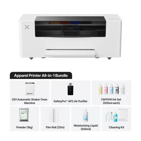 Kit Imprimanta DTF pentru Textile xTool Apparel All-in-One Alb ITGalaxy.ro