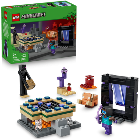 LEGO Minecraft Nether and End Portal Journey ITGalaxy.ro