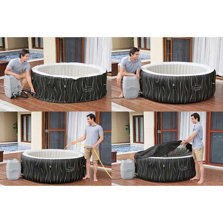 Jacuzzi Gonflabil Bestway 60059 Lay-Z-Spa Hollywood AirJet 196 x 66CM ...