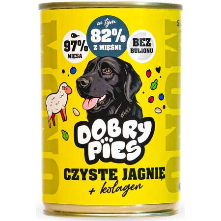 Hrana Umeda pentru Caini Dobry Pies Monoproteica Miel pur + Colagen ...